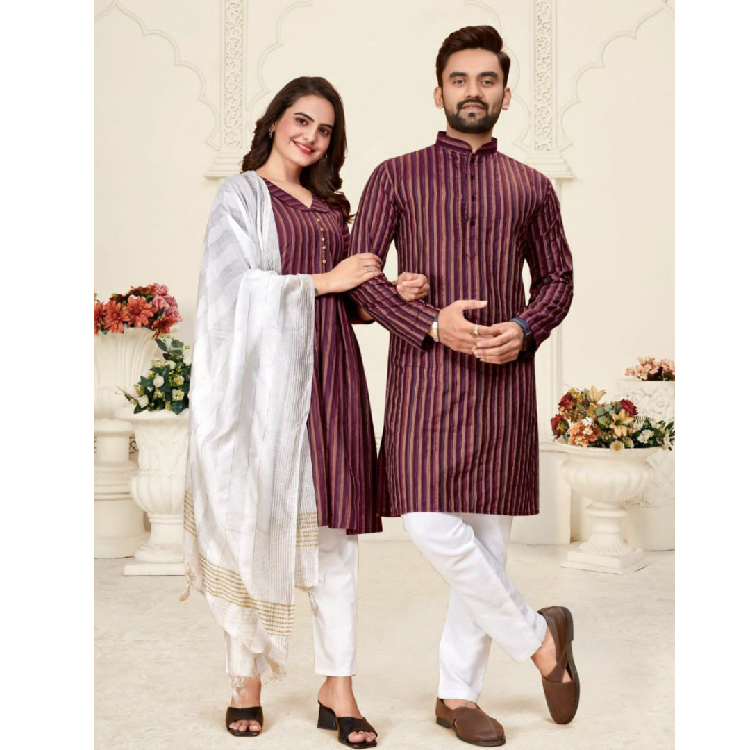 Cotton Couple Wear Matching Outfits Dress – mahezon